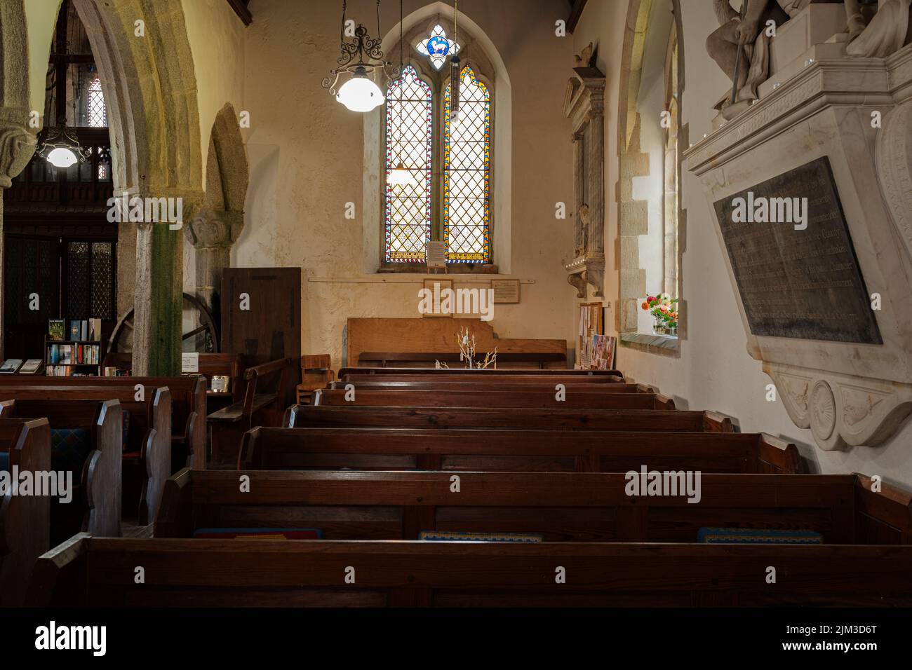 Interior of St Crewenna (CHURCH OF SAINT CREWEN), Crowan, Cornwall ...