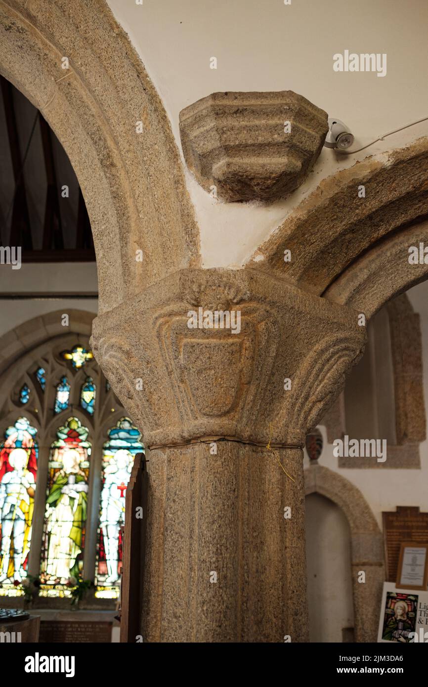Interior of St Crewenna (CHURCH OF SAINT CREWEN), Crowan, Cornwall ...