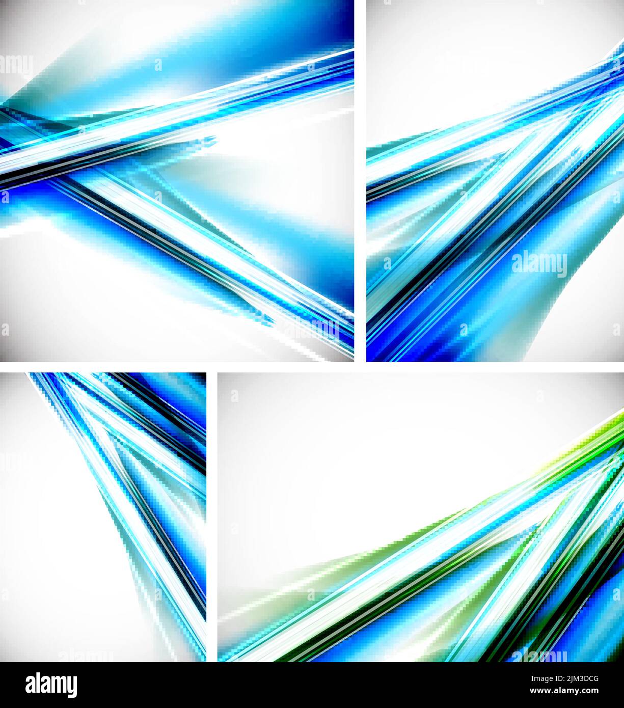 Vector collection of blue abstract backgrounds. Straight lines pattern ...