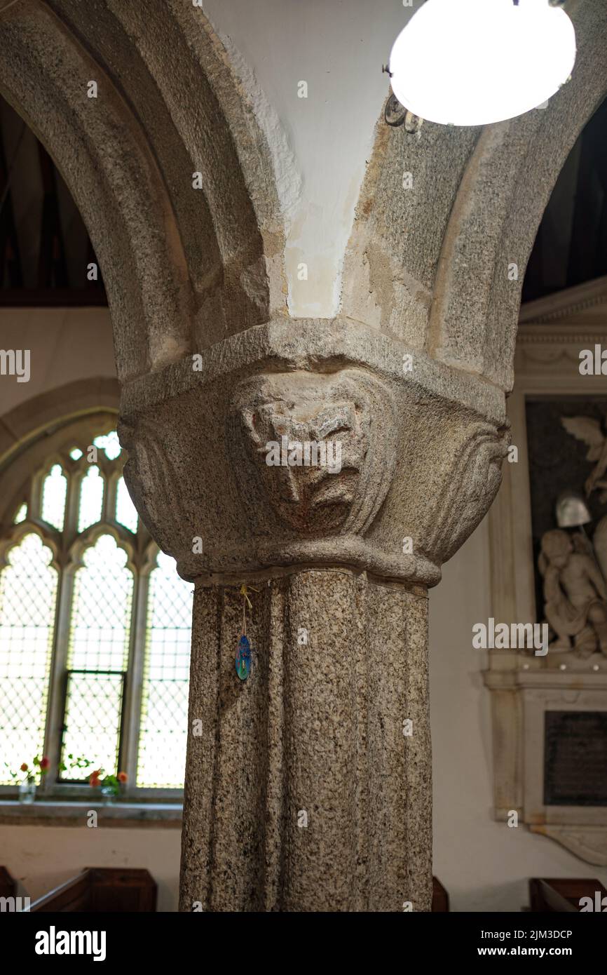 Interior of St Crewenna (CHURCH OF SAINT CREWEN), Crowan, Cornwall ...