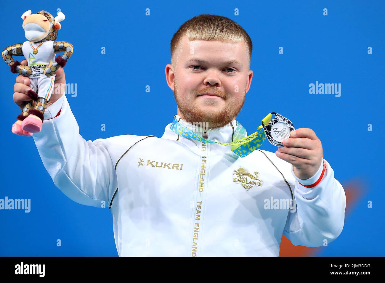 England’s Mark Swan with his Silver Medal after the Men’s Lightweight ...