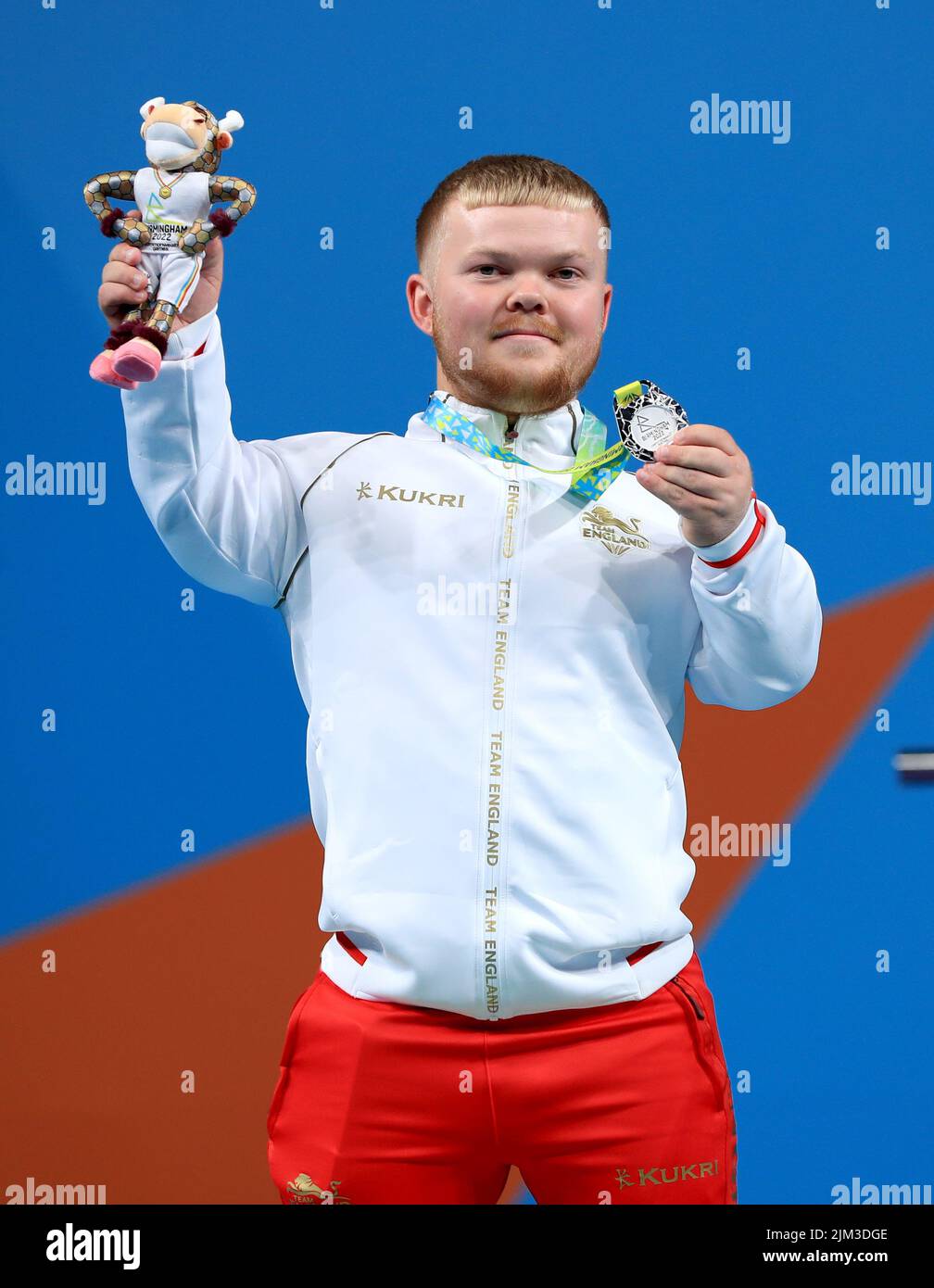 England’s Mark Swan with his Silver Medal after the Men’s Lightweight ...