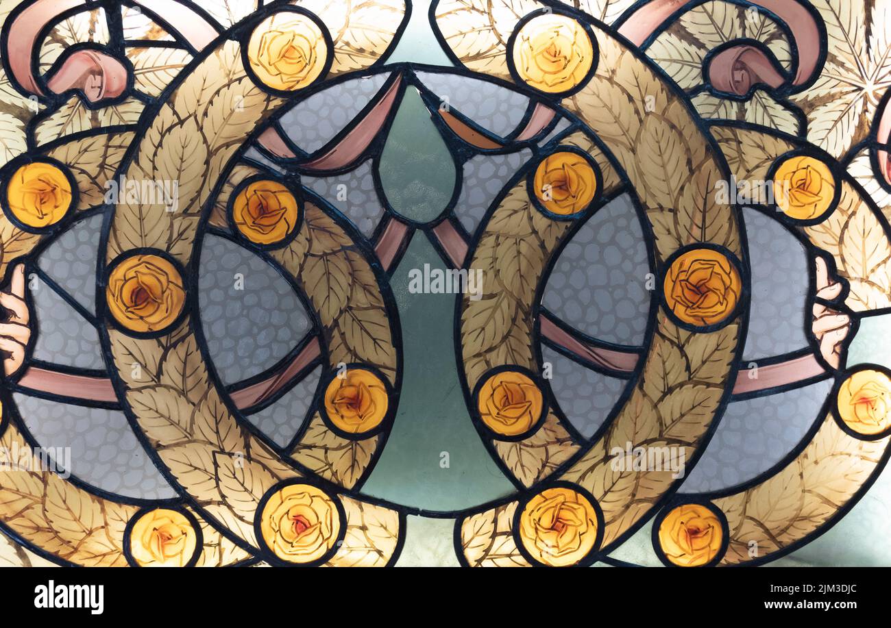 Miksa Róth house museum hosting his art work,Budapest,Hungary Stock ...