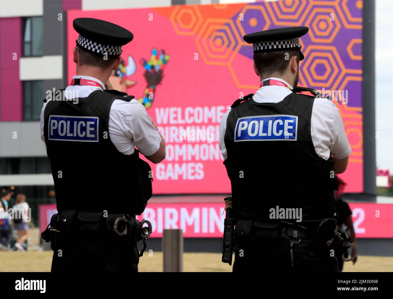 Police presence outside The NEC on day seven of the 2022 Commonwealth ...