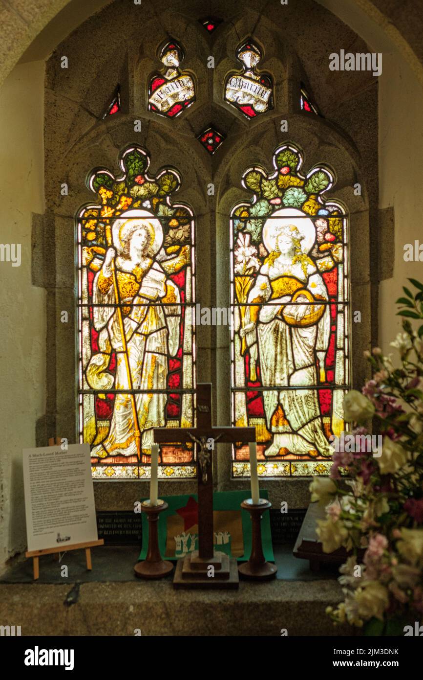 Interior of St Crewenna (CHURCH OF SAINT CREWEN), Crowan, Cornwall ...