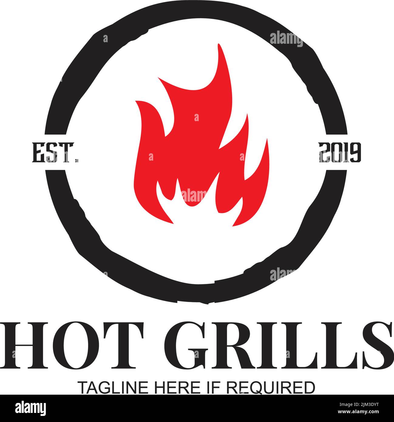 Grills barbeque restaurant logo design inspiration vector template ...