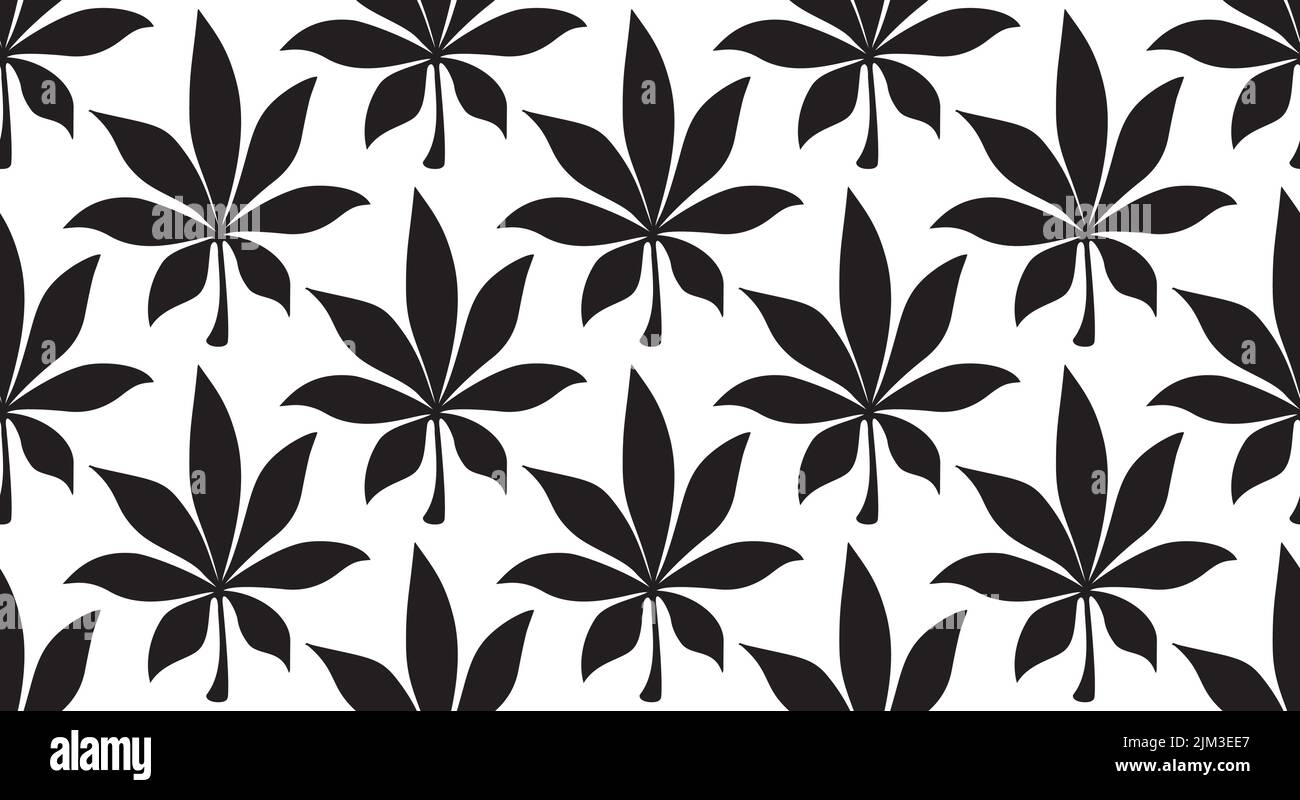 Cannabis cartoon illustration. Hemp pattern seamless vector ...
