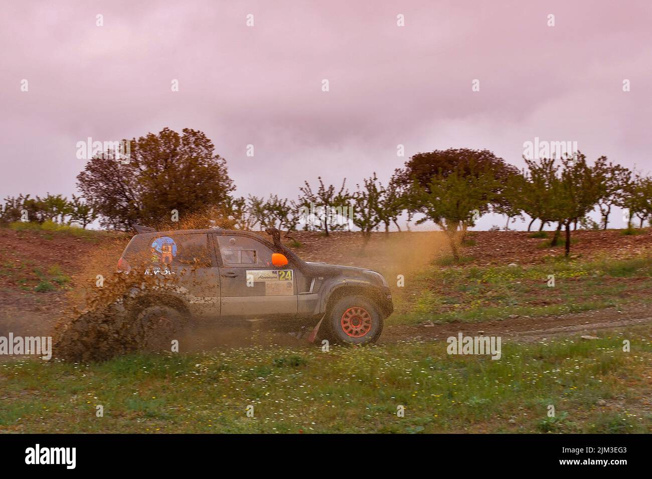 Rally of off-road vehicles, 4x4, through the south of Spain Stock Photo ...