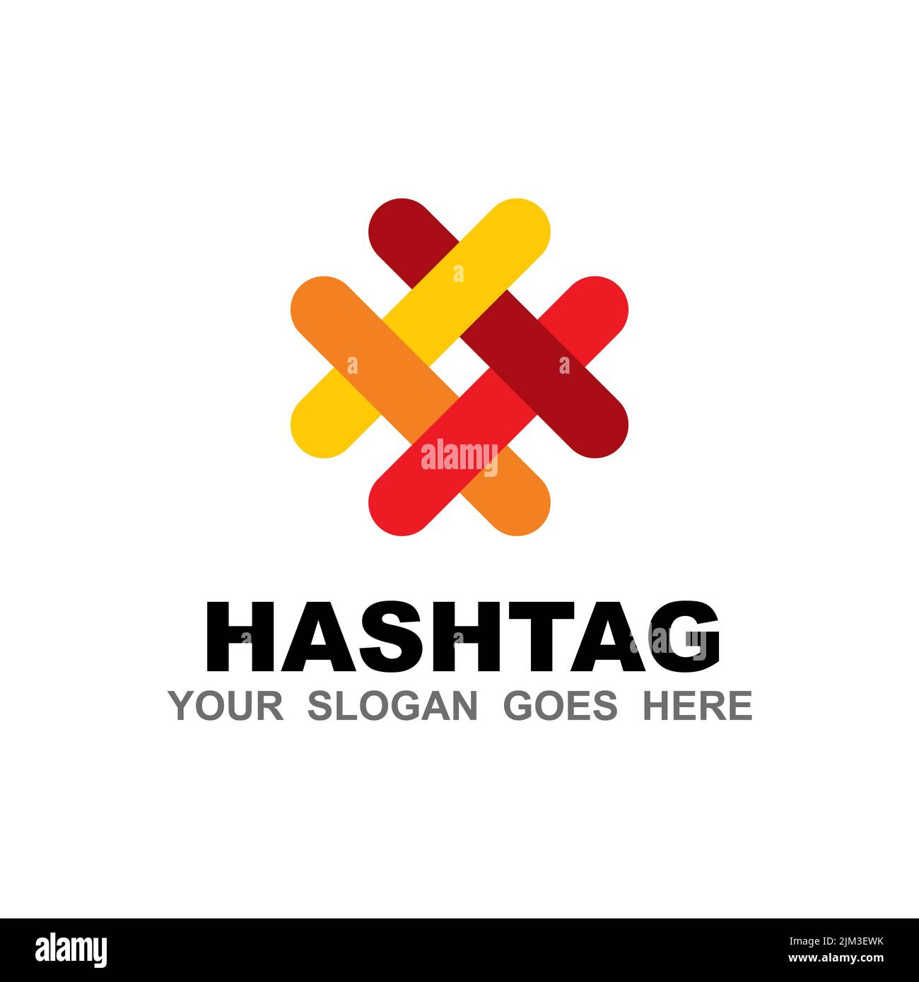 Hashtag logo icon design inspiration vector template Stock Vector Image ...