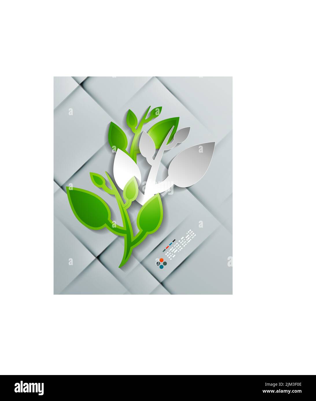 3d wallpaper green leaves Stock Vector Images - Alamy