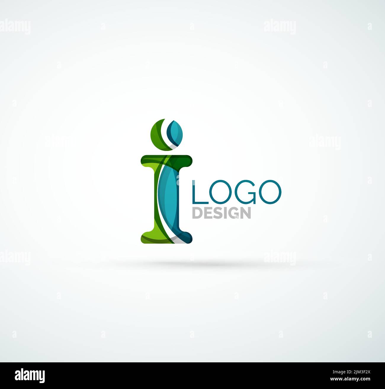 Vector alphabet letter logo. Created with transparent colorful ...