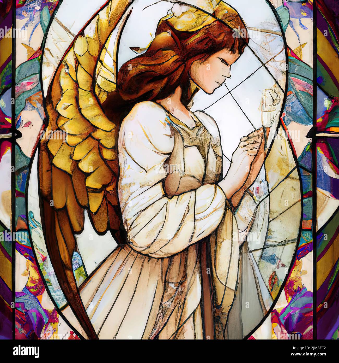 Guardian angel stained glass hi-res stock photography and images - Alamy