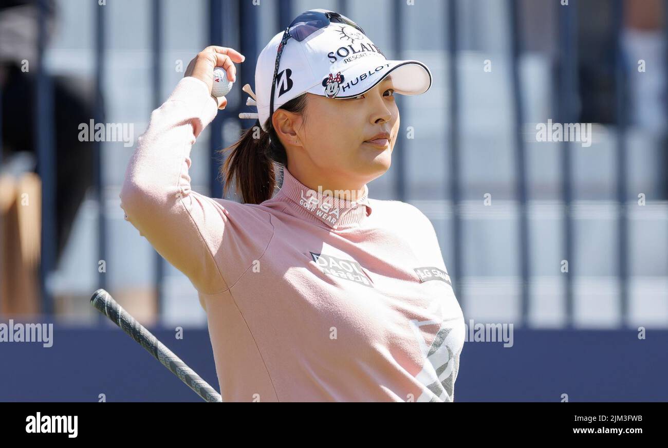 South Korea's Jin Young Ko on the 1st tee during day one of the AIG ...