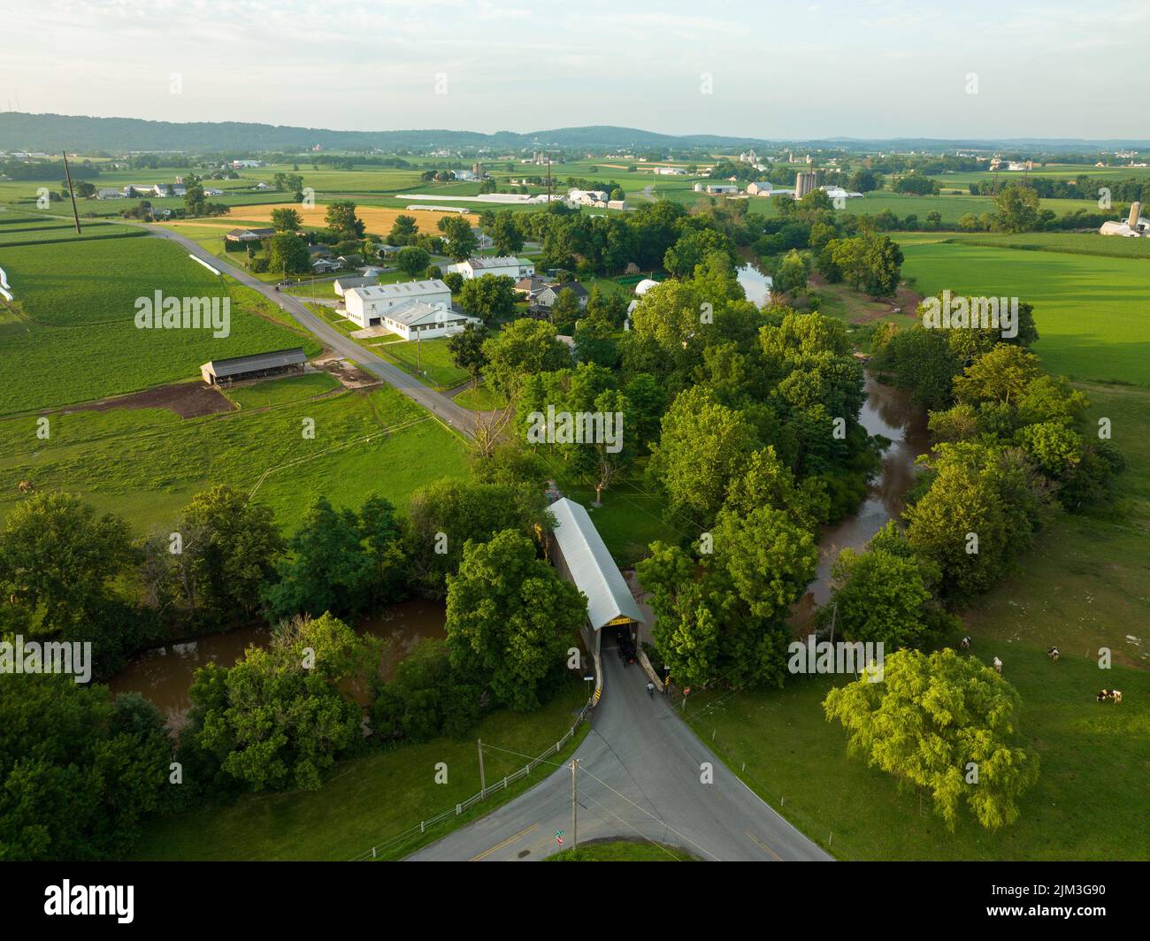 Aerial view farmland in lancaster hi-res stock photography and images ...
