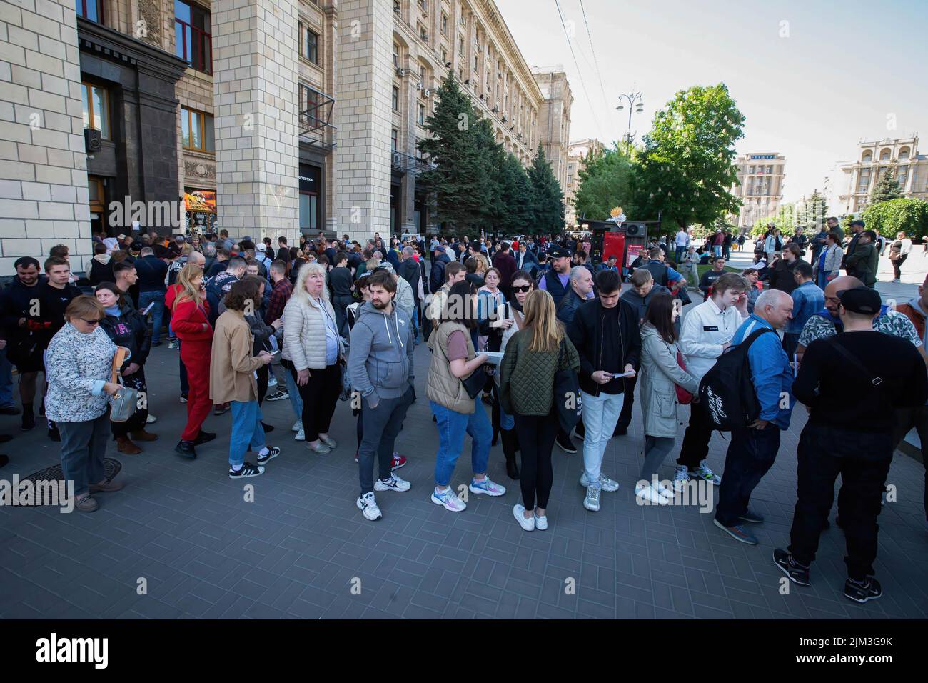 People stand in line to buy stamps from a new series commemorating the ...