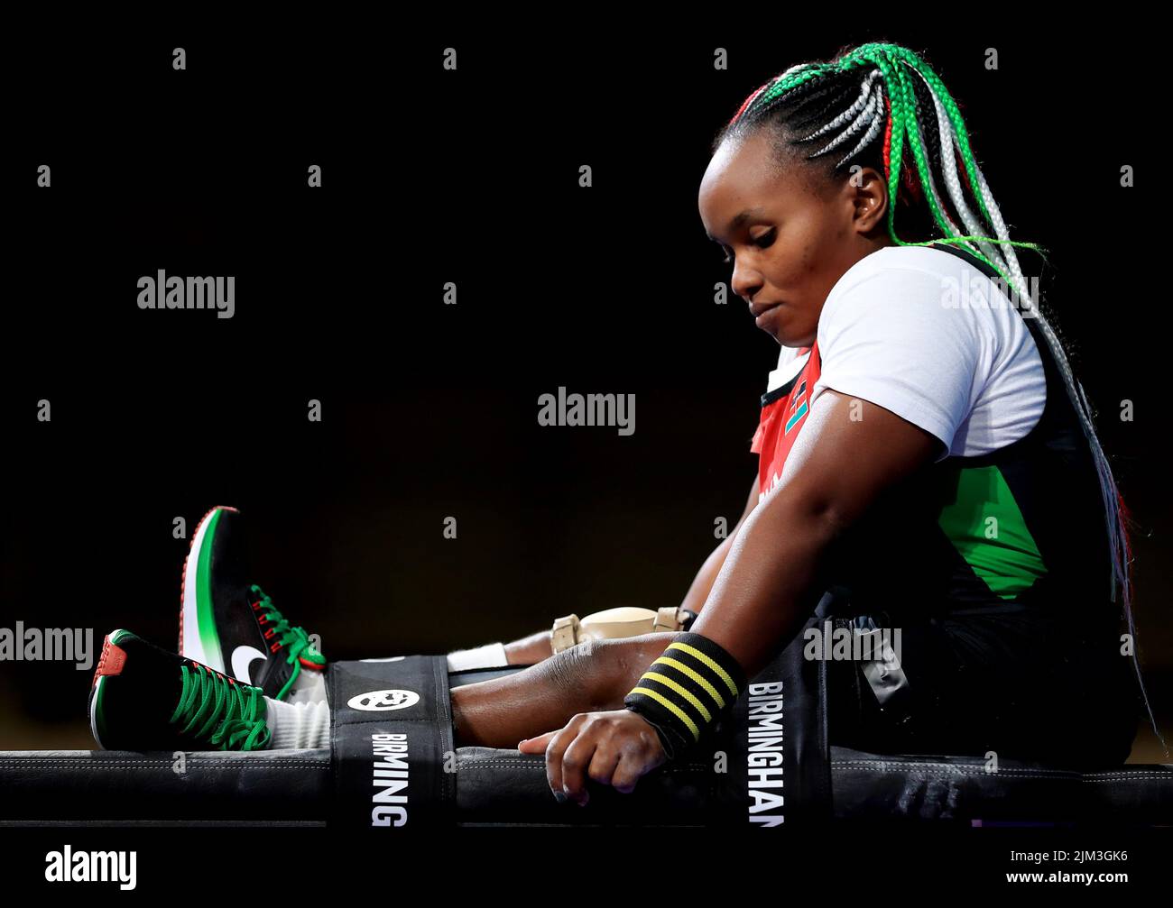 Kenya’s Hellen Wawira Kariuki prepares to make a lift in the Women’s ...