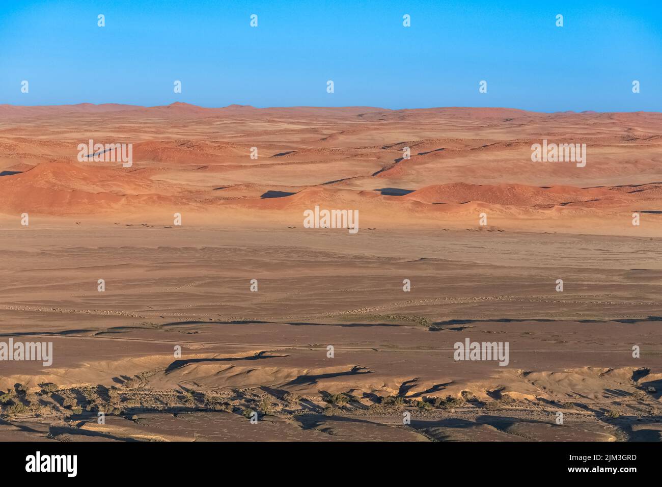 Namibia, aerial view of the Namib desert, wild landscape, panorama in rain season Stock Photo ...