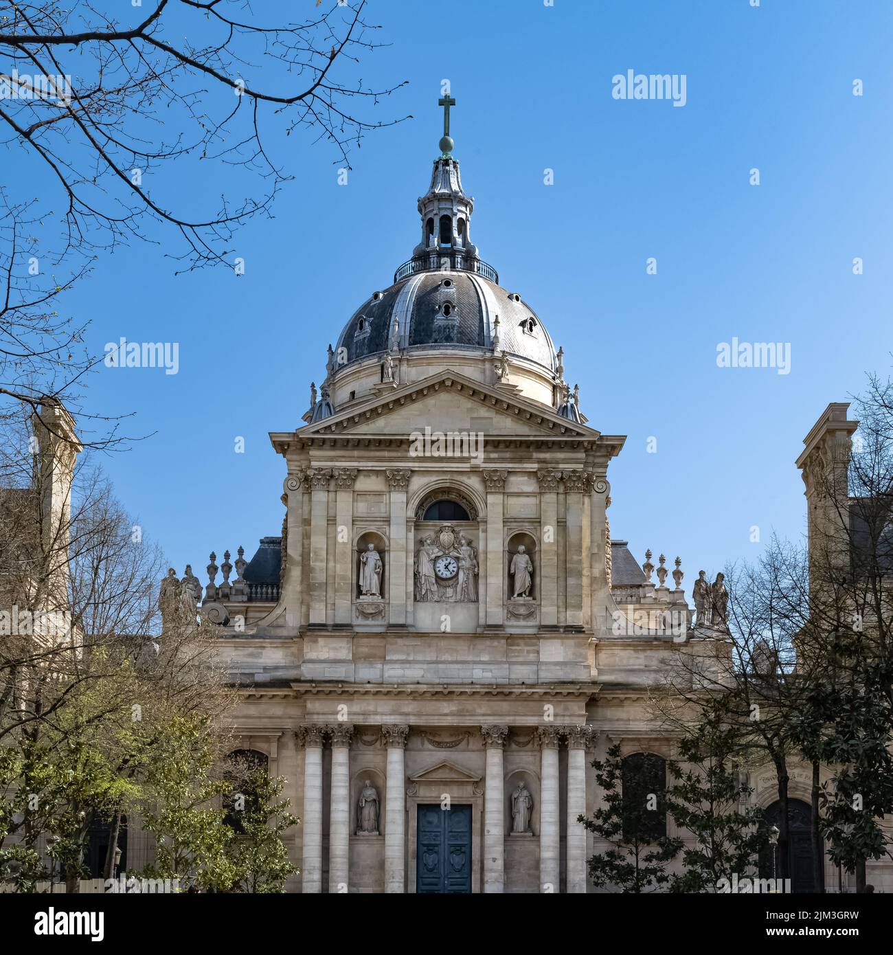 Paris, the Sorbonne university in the Quartier latin, beautiful ...