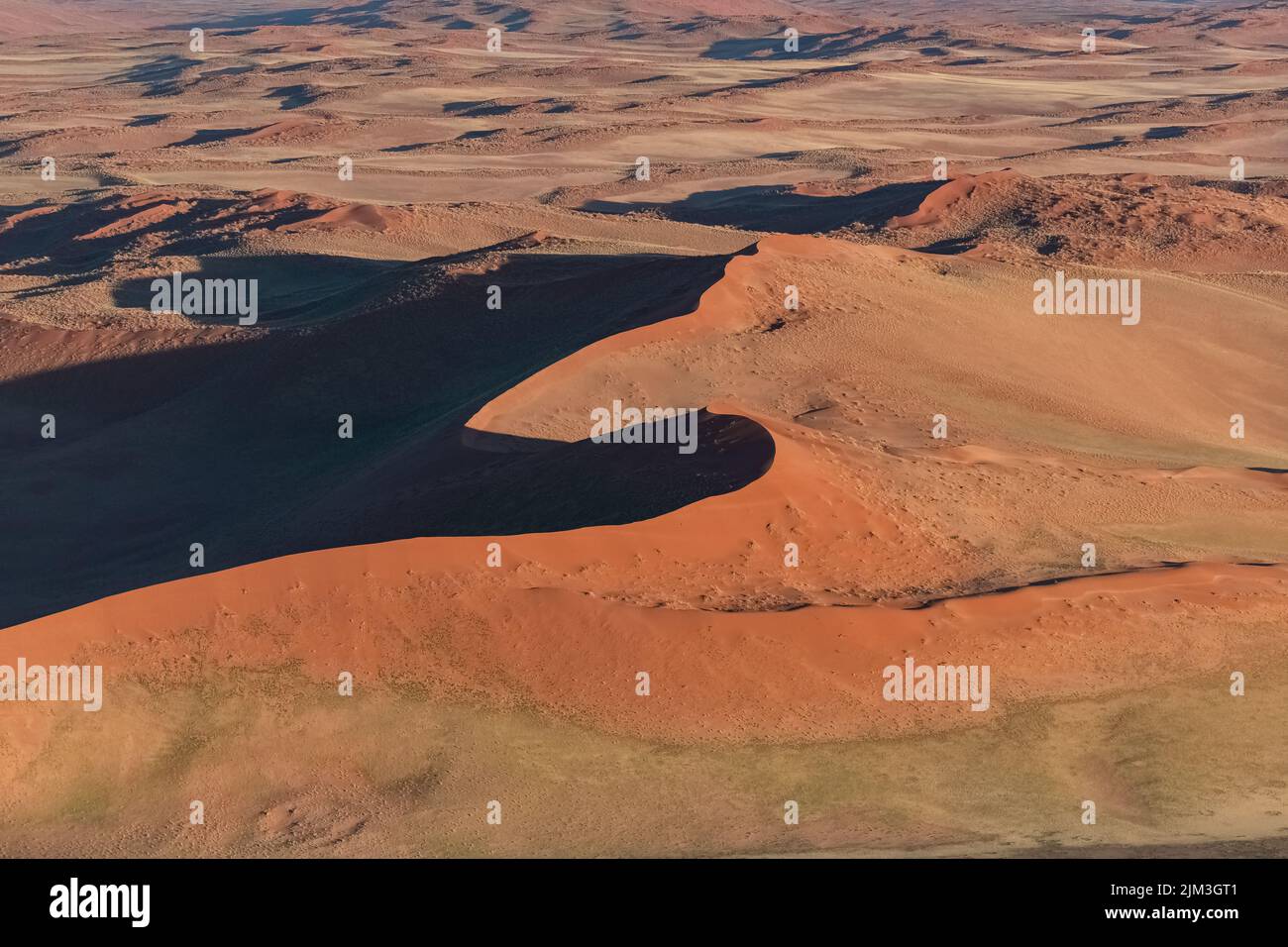 Namibia, aerial view of the Namib desert, wild landscape, panorama in rain season Stock Photo ...