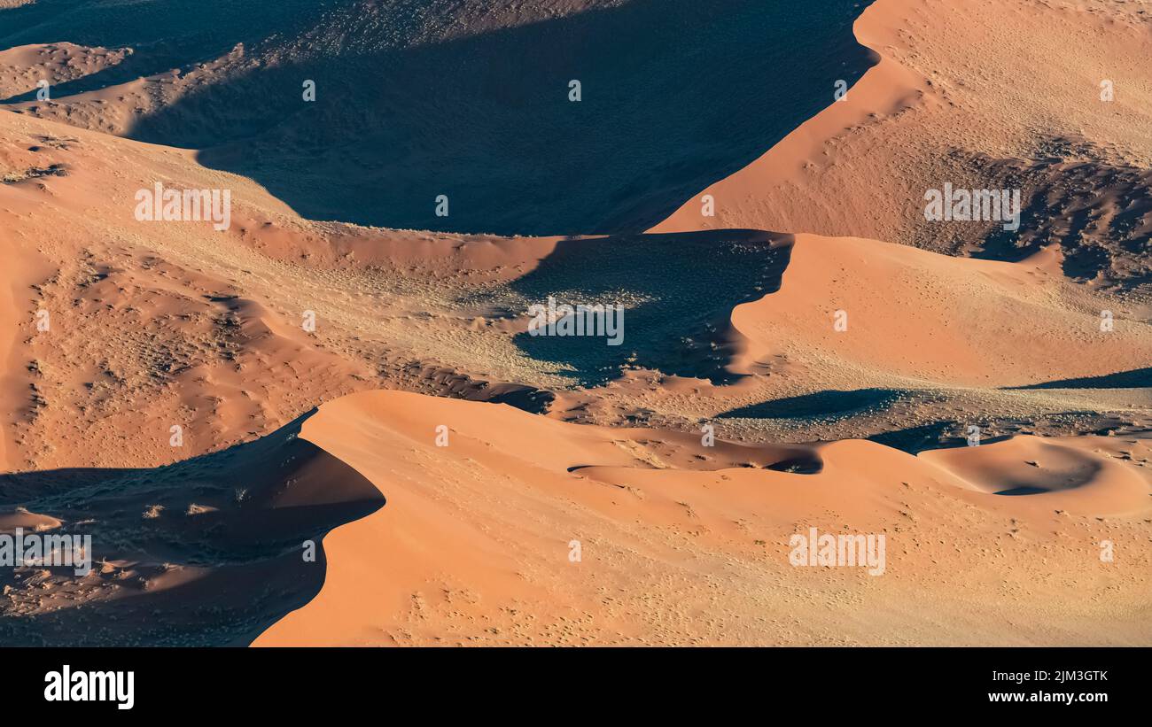Namibia, aerial view of the Namib desert, wild landscape, panorama in rain season Stock Photo ...