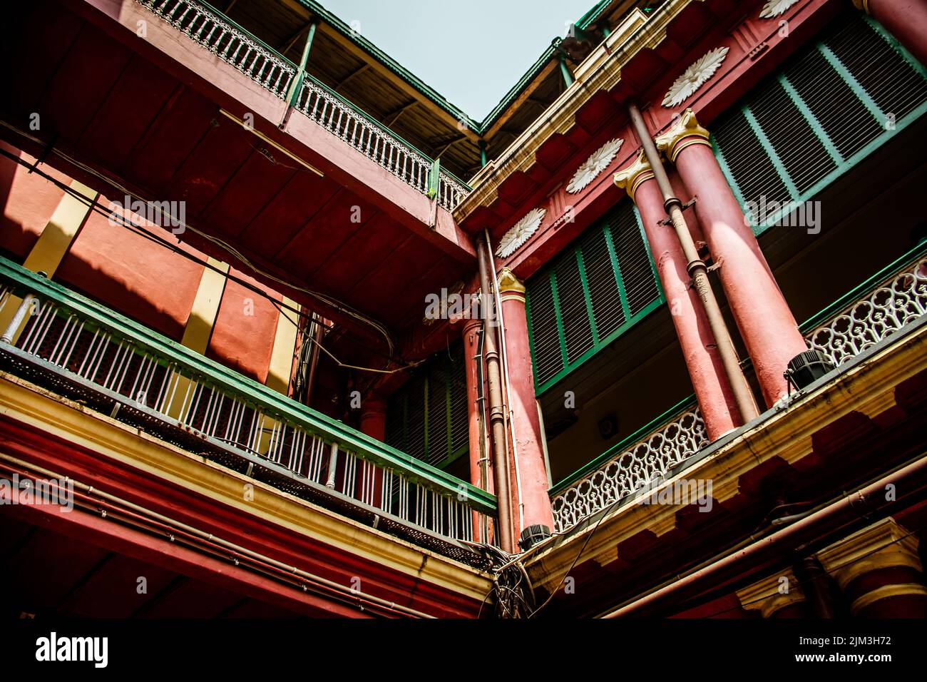 A low angle shot of the Jorasanko Thakurbari building in Kolkata, India ...