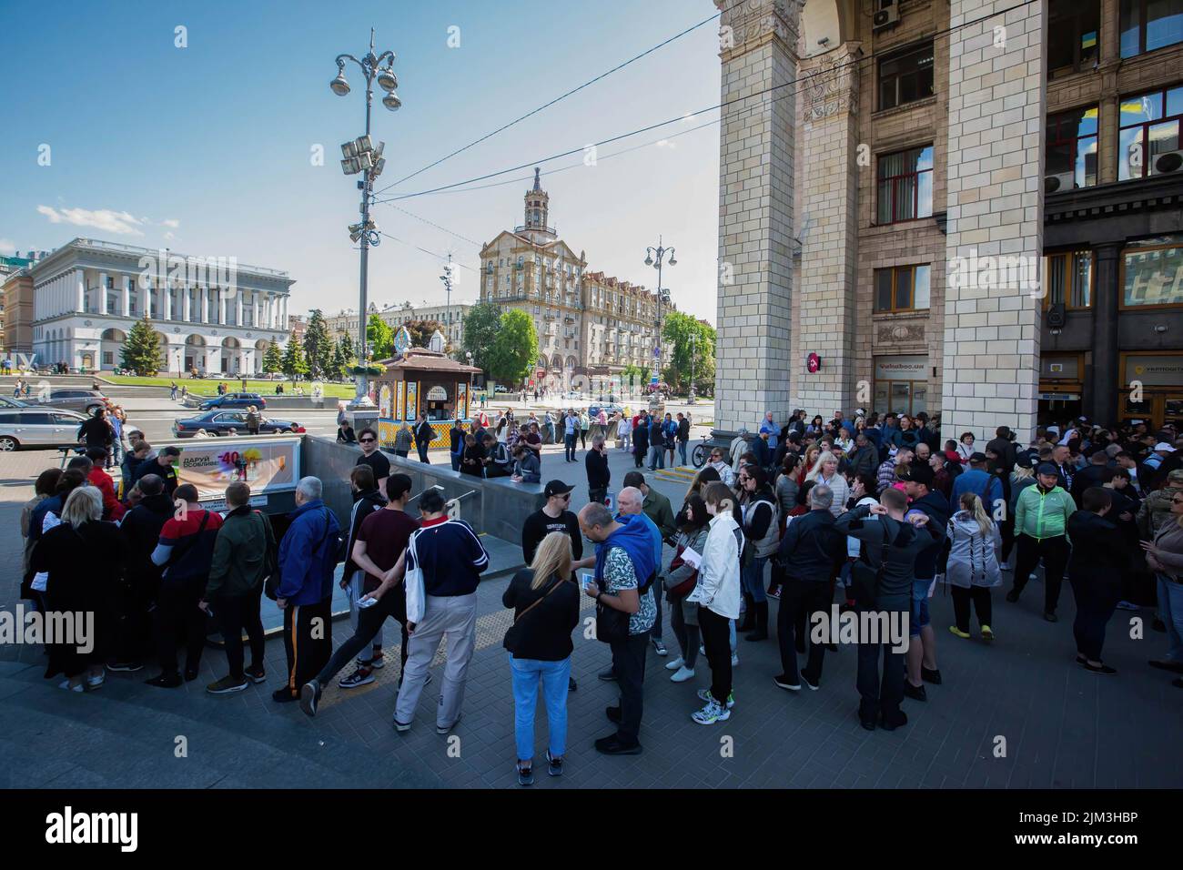 People stand in line to buy stamps from a new series commemorating the ...