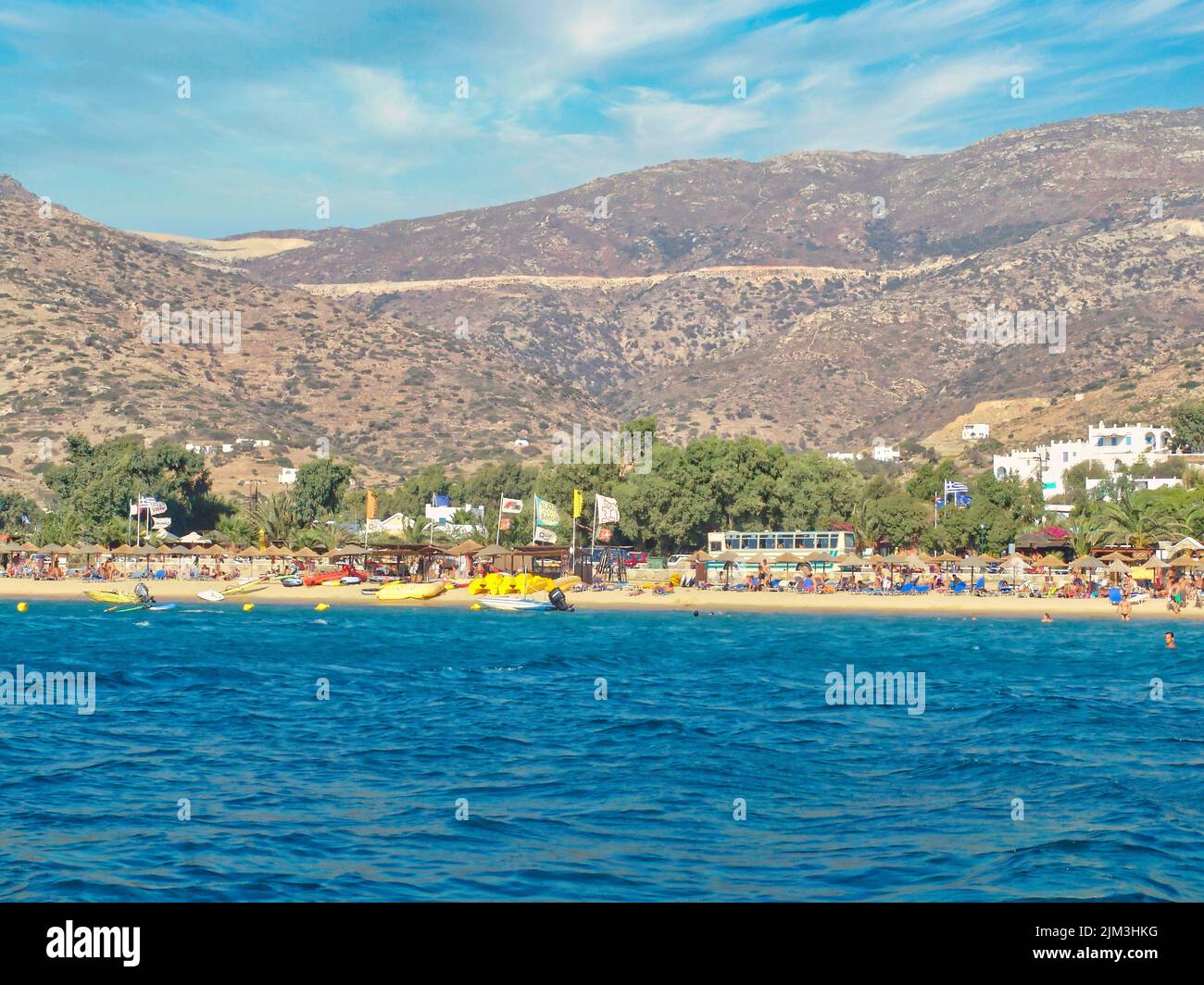 Ios, Greece. December 28, 2010: The beautiful village of Gialos or ...