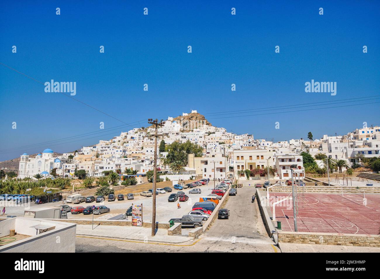 Ios, Greece. December 28, 2010: The beautiful village of Chora in Ios ...