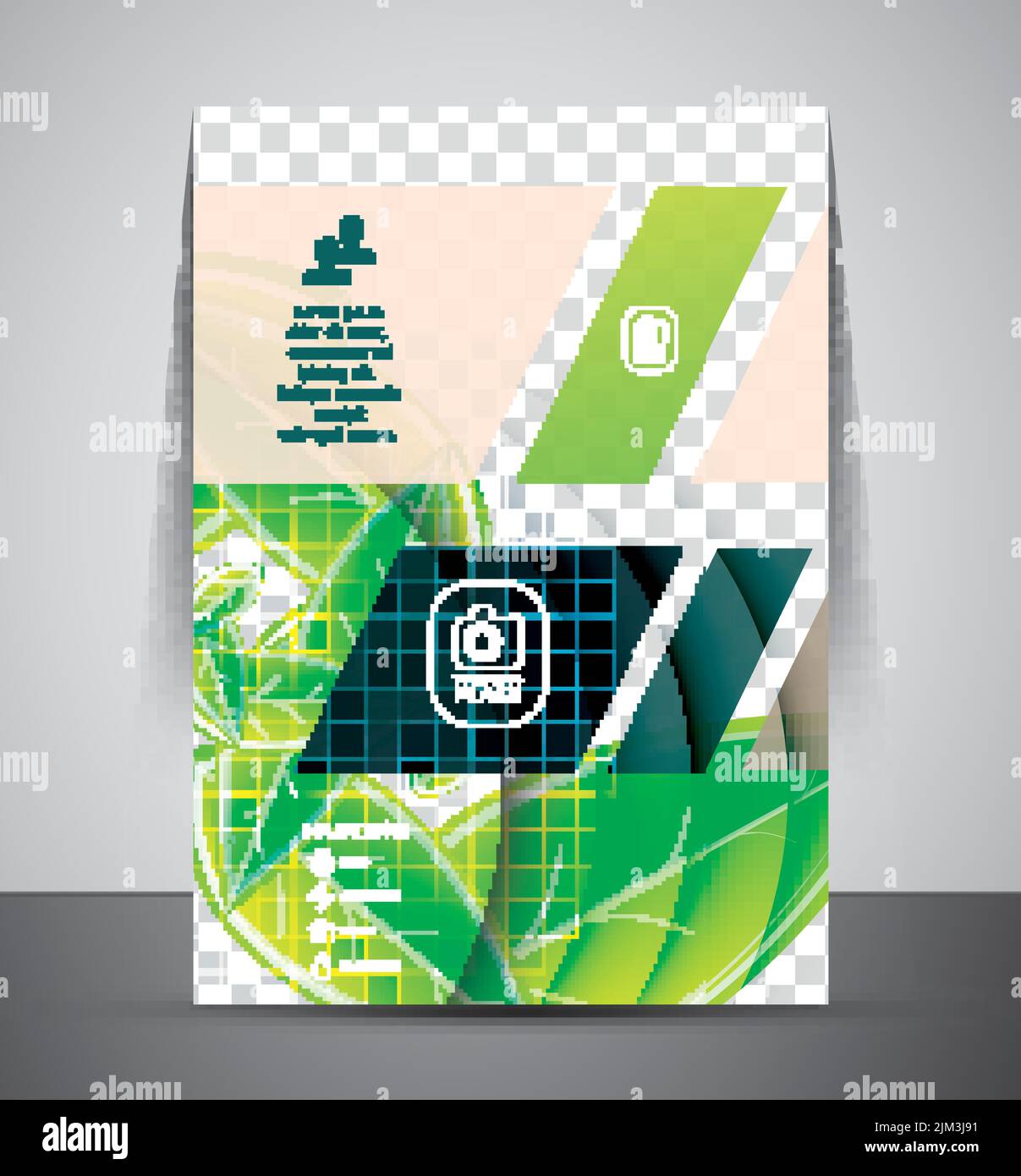 Green design business corporate CMYK A4 print template Stock Vector ...