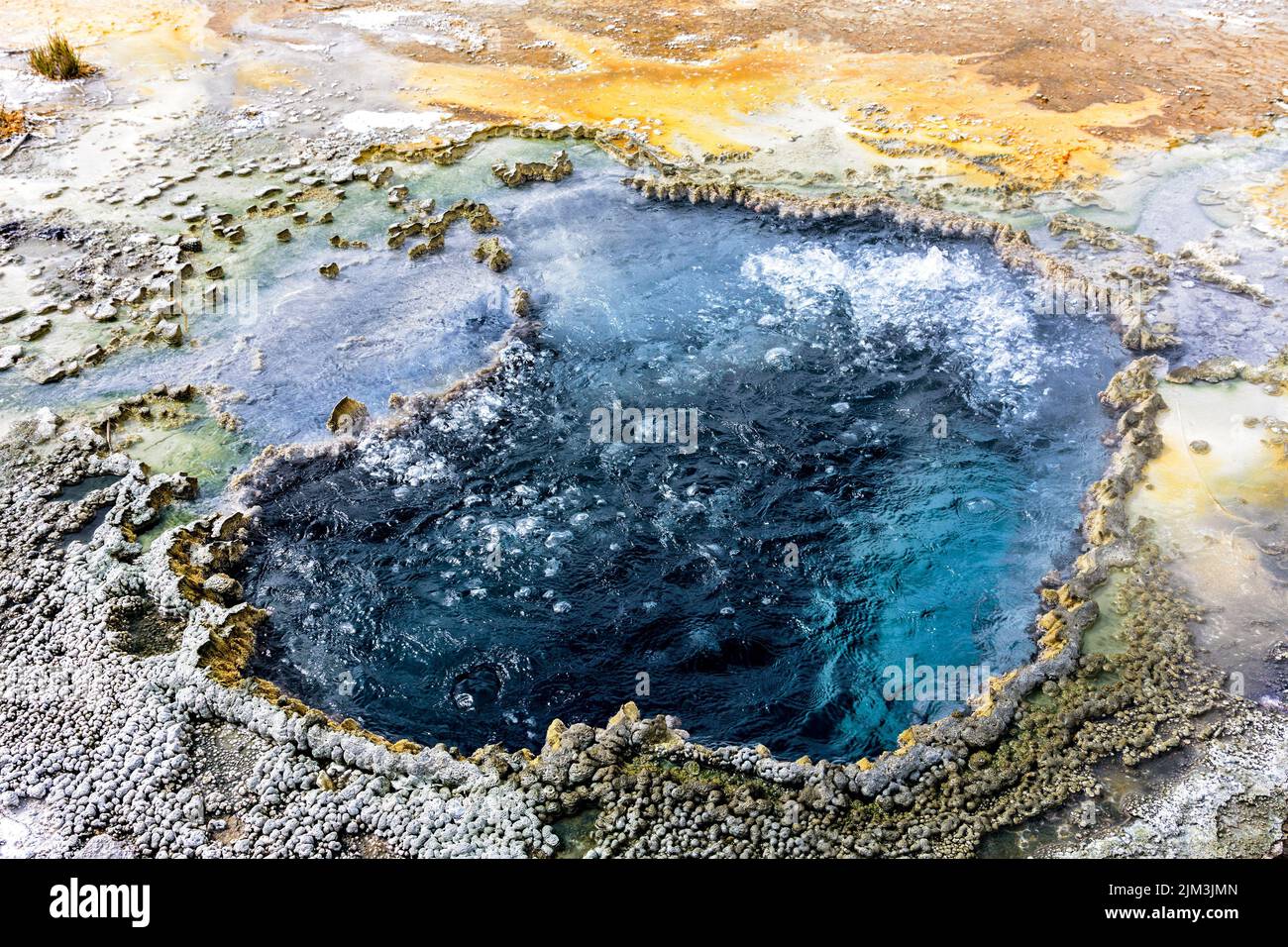 Colorful geysers in Yellowstone National Park, Wyoming USA Stock Photo ...