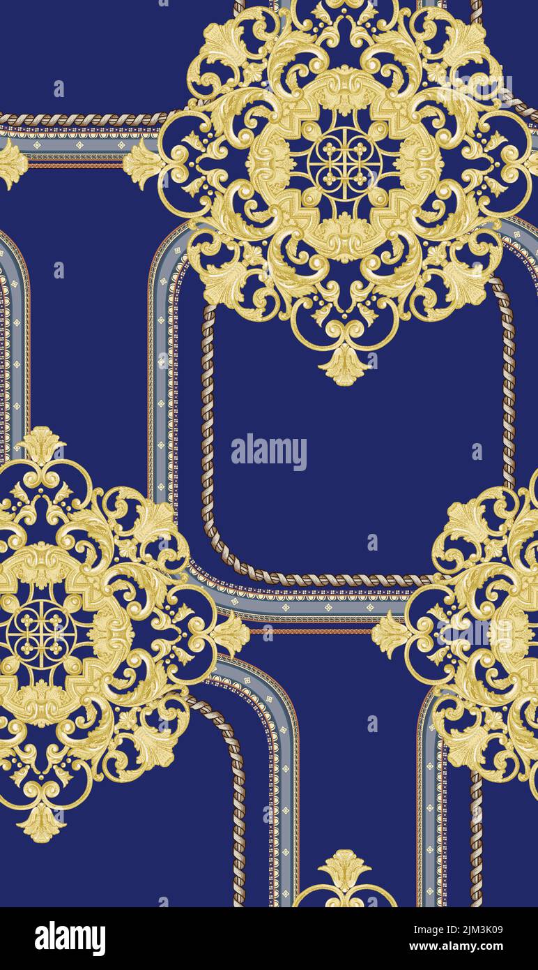 a vector art of blue carpet illustration Stock Photo - Alamy