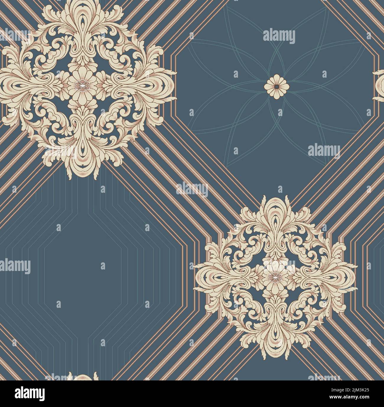 An abstract design of seamless ornament pattern wallpaper Stock Photo ...