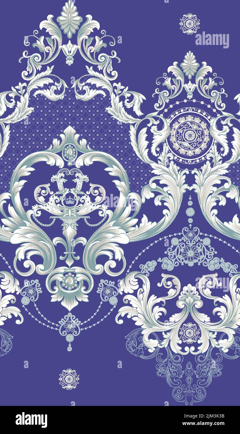A beautiful seamless pattern in baroque style Stock Photo - Alamy