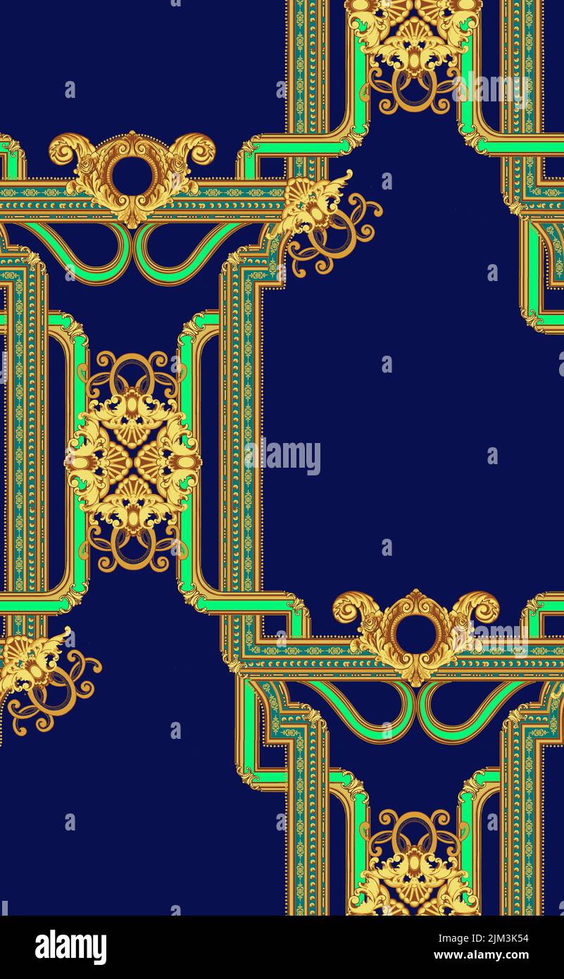An abstract design of an artistic Arabic ornament pattern wallpaper ...