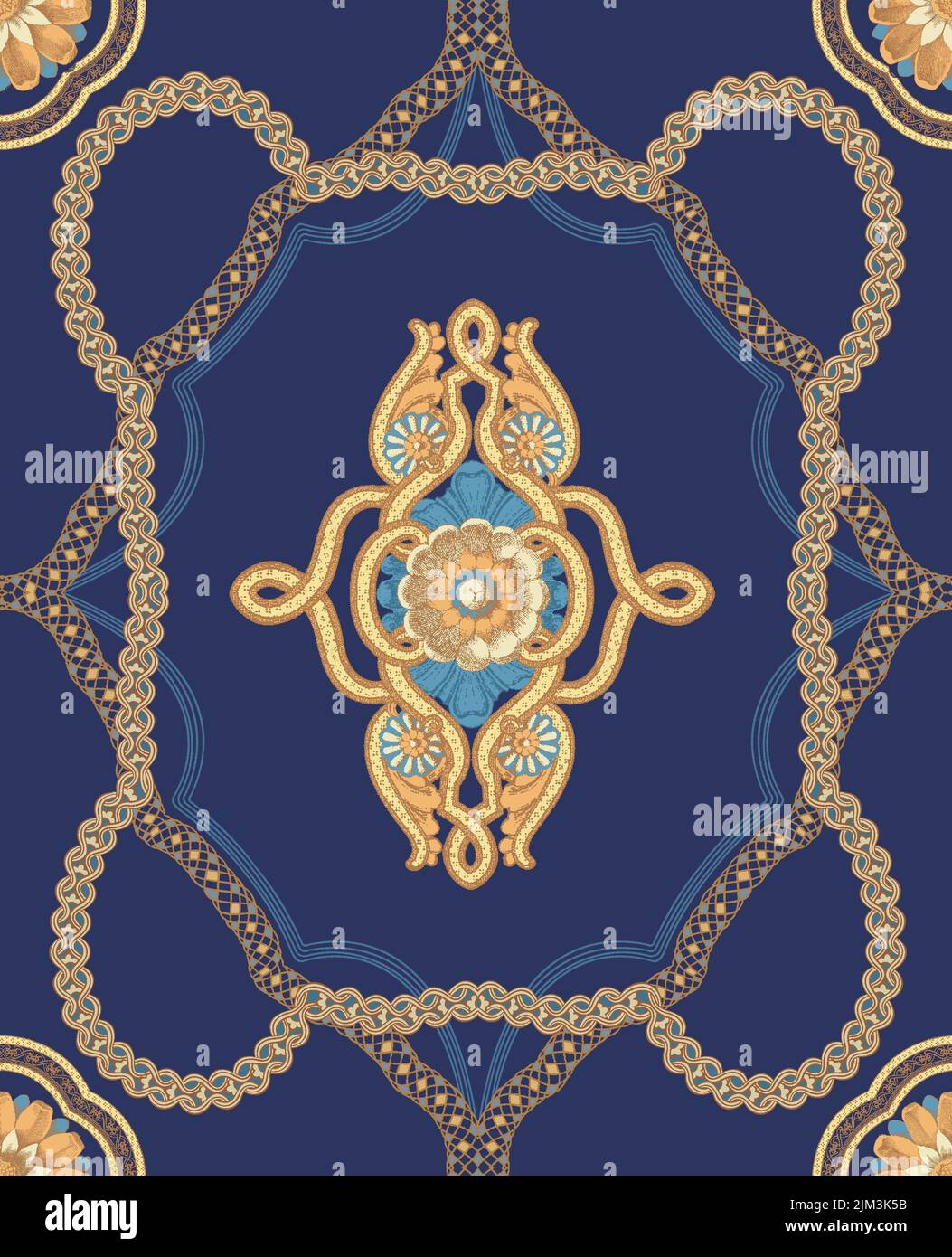 a vector art of blue carpet illustration Stock Photo - Alamy