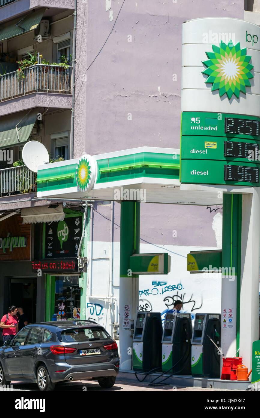 BP gas station, Thessaloniki, Macedonia, North-Eastern Greece Stock ...
