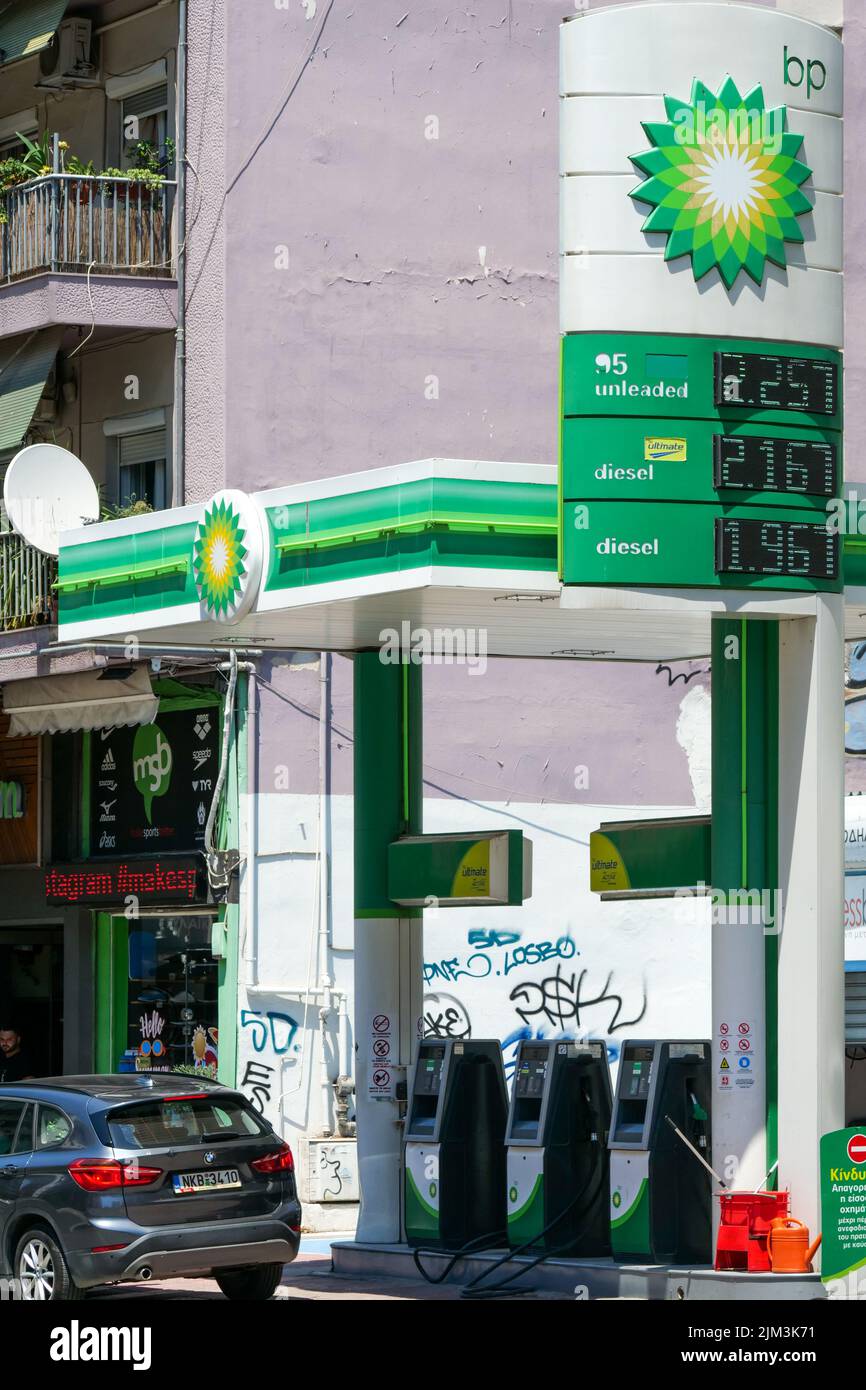 BP gas station, Thessaloniki, Macedonia, North-Eastern Greece Stock ...