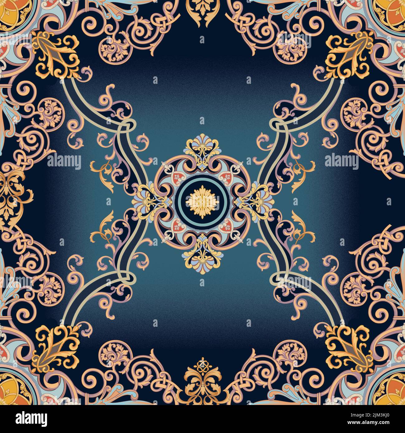 A beautiful seamless pattern in baroque style Stock Photo - Alamy