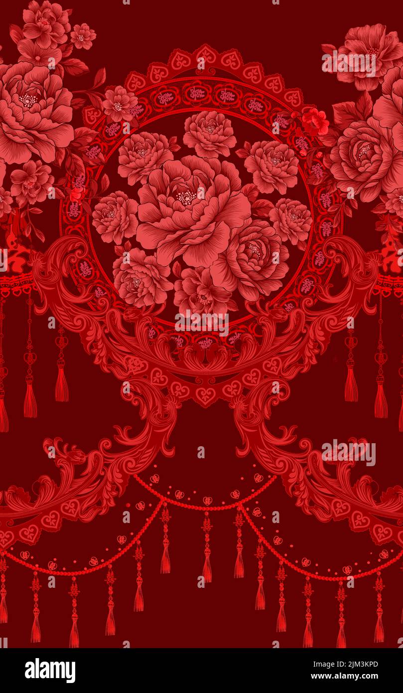 A beautiful seamless pattern in baroque style Stock Photo - Alamy