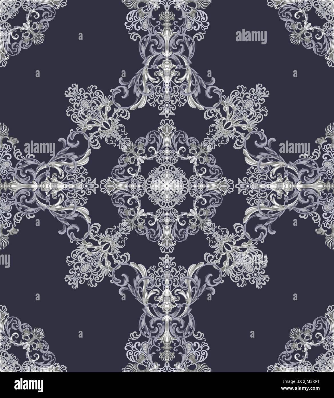 A beautiful seamless pattern in baroque style Stock Photo - Alamy