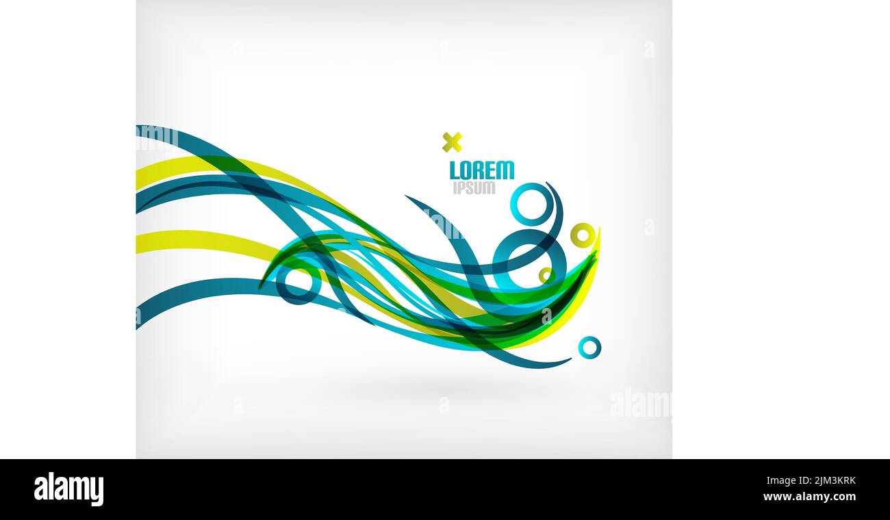 Blue abstract wave lines minimal design Stock Vector Image & Art - Alamy