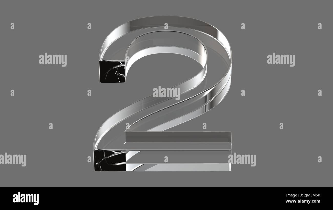 number gold silver 3d glass crystal image anniversary render ...