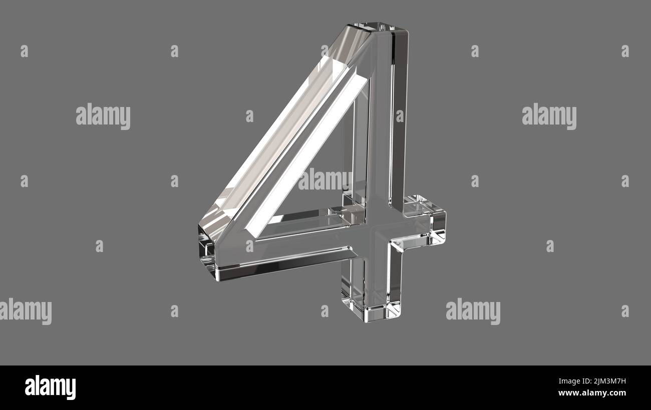 number gold silver 3d glass crystal image anniversary render ...