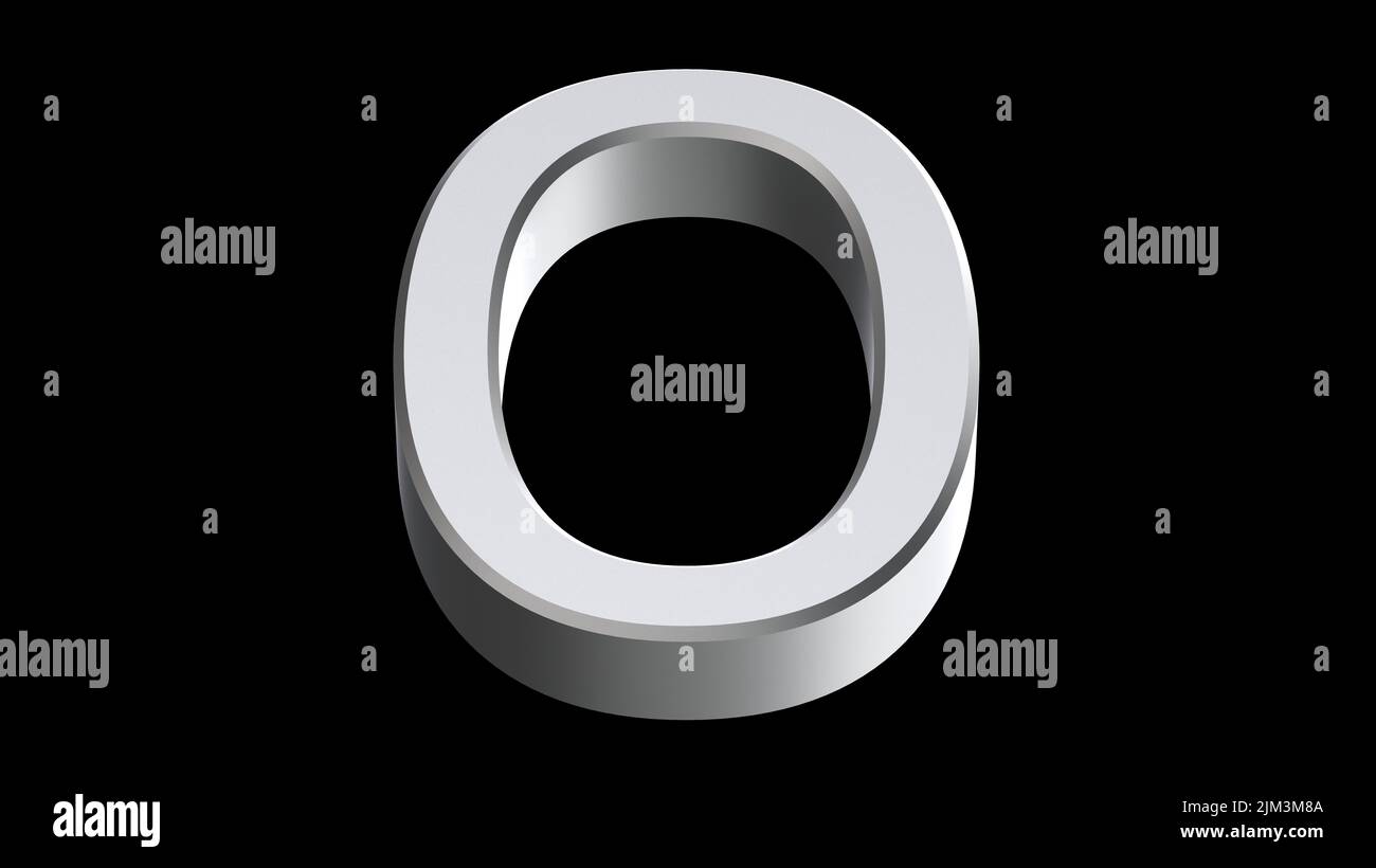 number zero gold 0 silver 3d glass crystal anniversary render ...