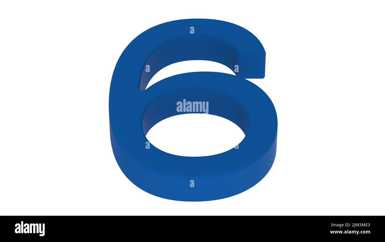 6 number six gold silver 3d glass crystal anniversary render ...