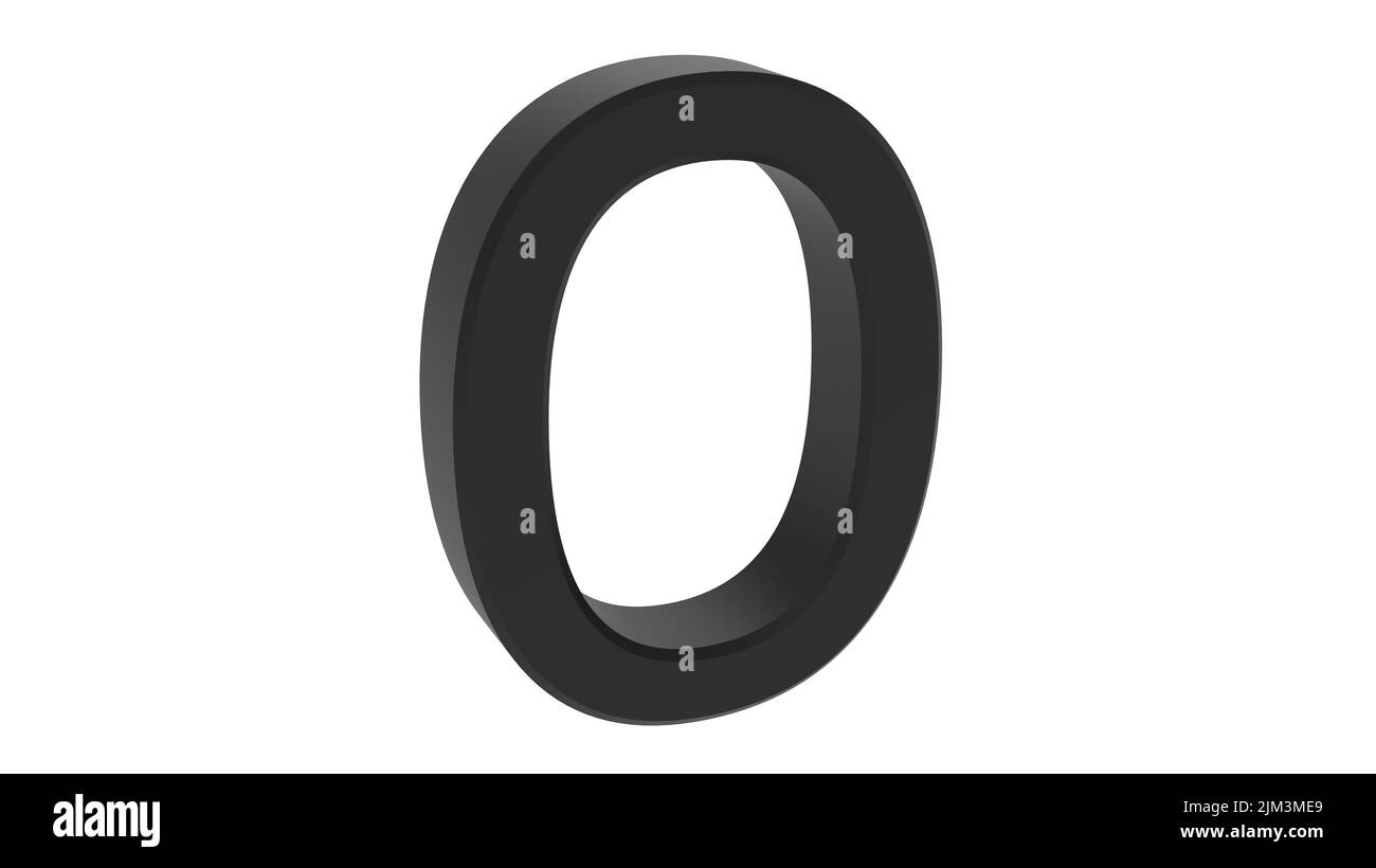 number zero gold 0 silver 3d glass crystal anniversary render ...