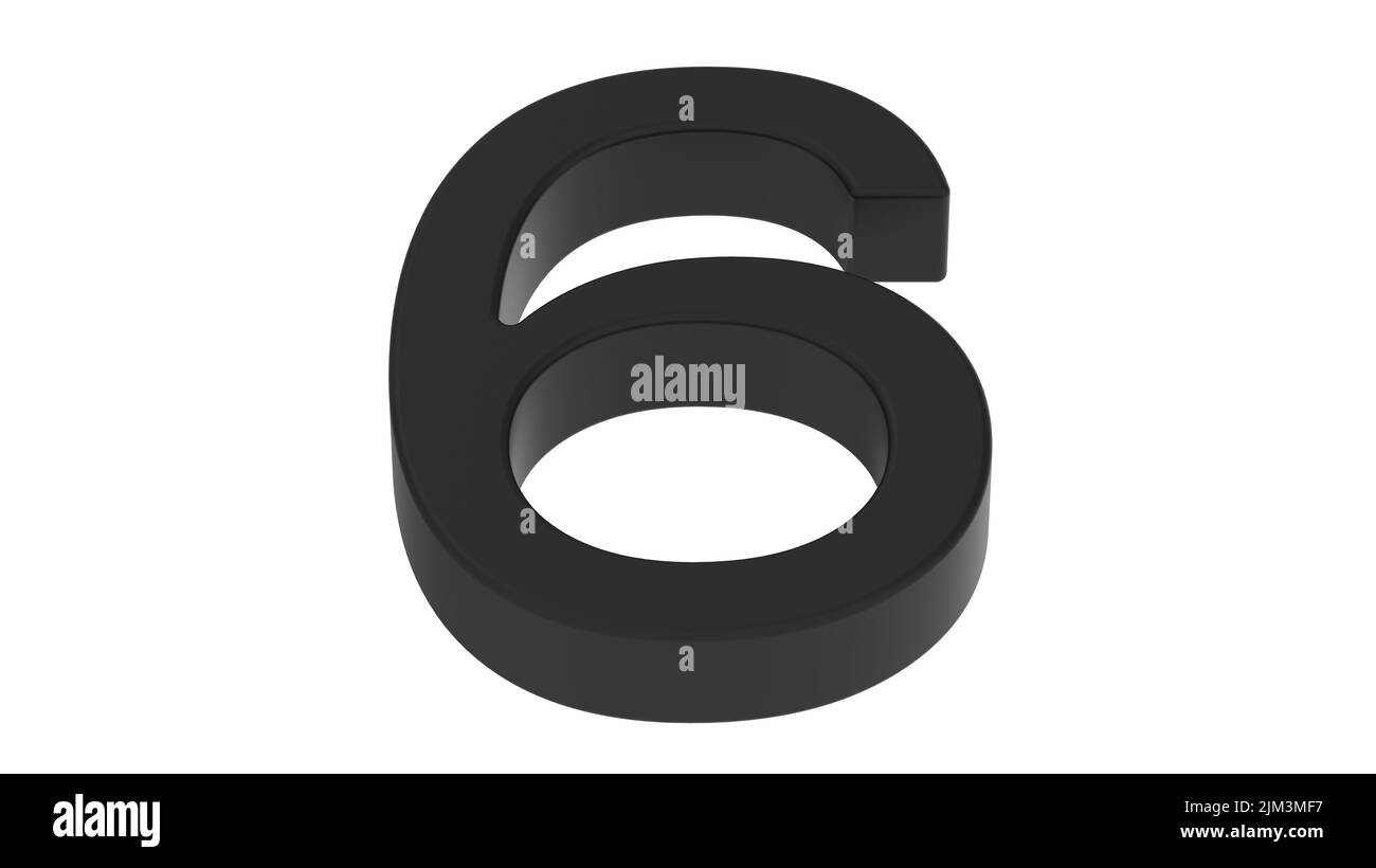 6 number six gold silver 3d glass crystal anniversary render ...