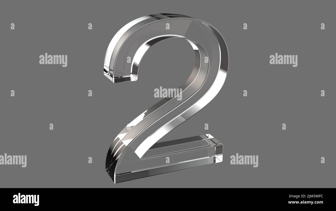 number gold silver 3d glass crystal image anniversary render ...
