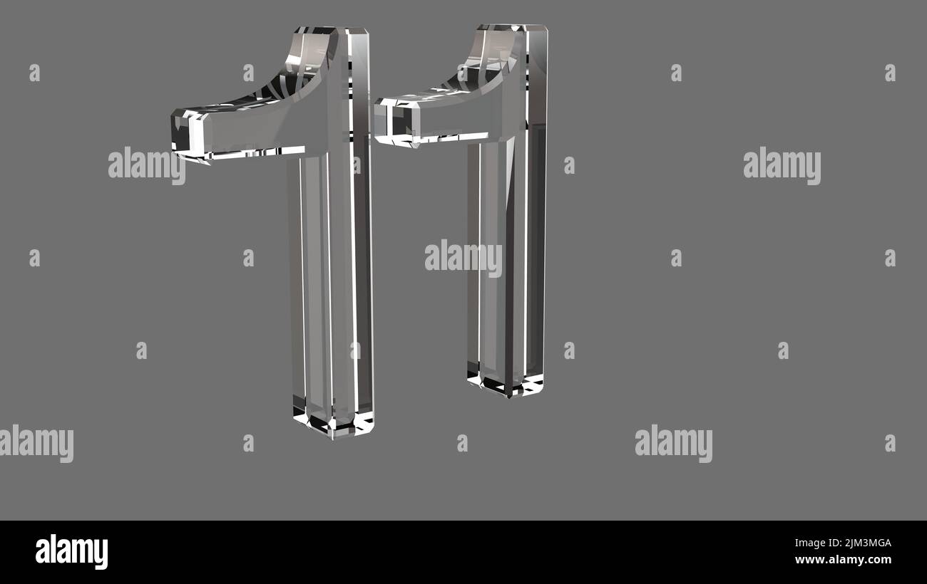 number 11 eleven gold silver 3d glass crystal anniversary render ...
