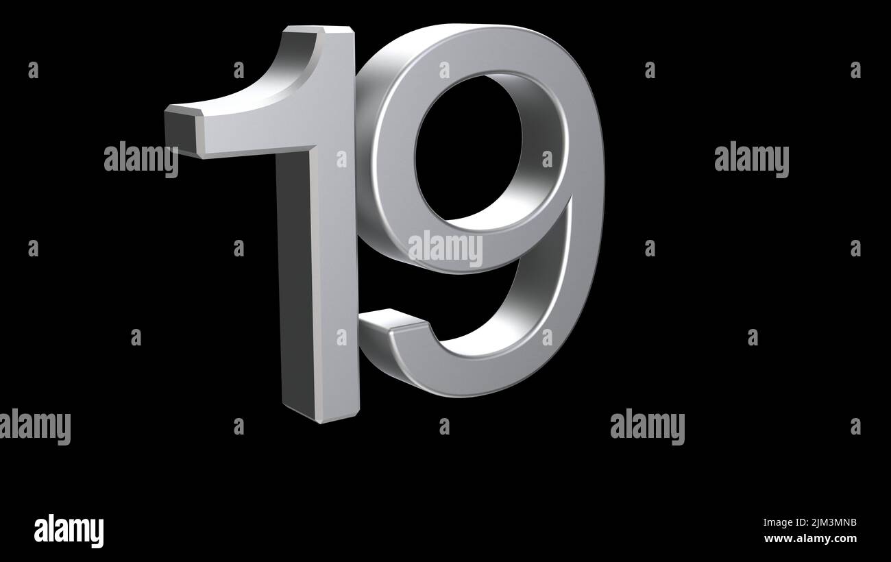 number gold silver 3d glass crystal anniversary render illustration ...